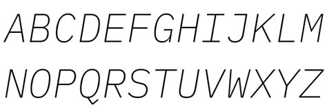 IBM Plex Mono ExtraLight Italic Font Download For Free F