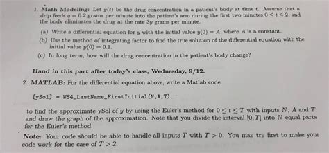 Solved Need Help With The Matlab Portion I Understand Part