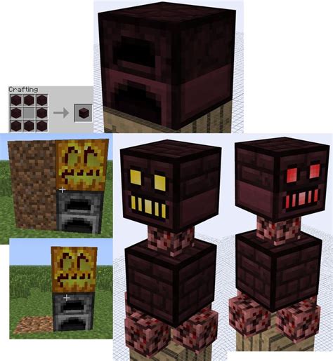 Block Mob Idea Netherbrick Furnace Golem Minecraft Creations Minecraft Mods Minecraft