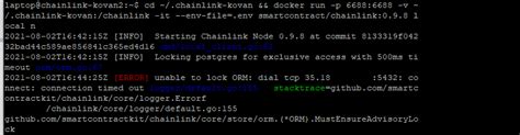Docker Running A Chainlink Node On Gcp When Connecting To The Db I