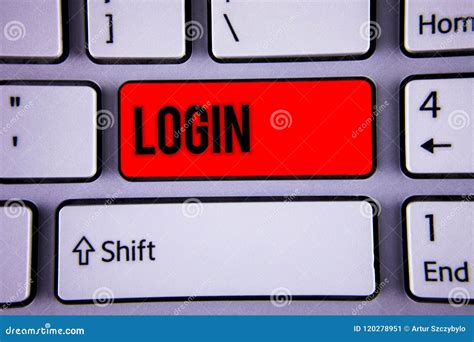 Conceptual Hand Writing Showing Login Business Photo Text Act Of Entering Into A Computer
