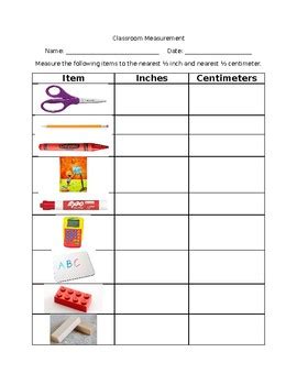 Classroom Measurement By Kristi Marcus TPT