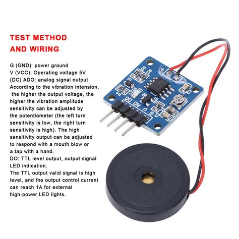Piezoelectric Film Vibration Sensor Switch Module Ttl Level Output For Phillipjfry