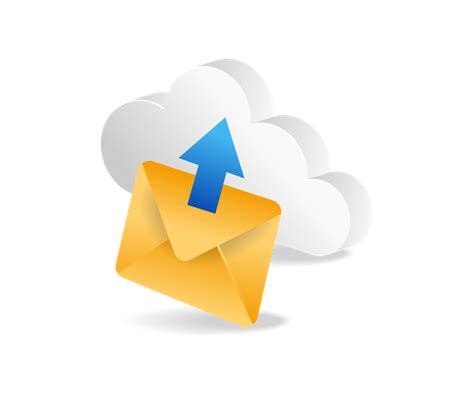 Best Premium Sending Email Via Cloud Illustration Download In Png