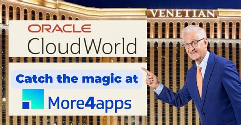 Oraclecloudworld Oracle Ocw More4apps Fusioncloud Ebusinesssuite More4apps