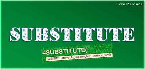 Cara Menggunakan Rumus Fungsi Substitute Excelmaniacs