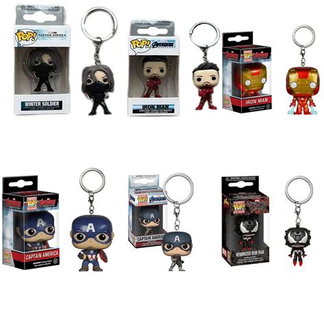 Funko Pop Marvel Iron Man Captain America Venomized Iron Man Keyring