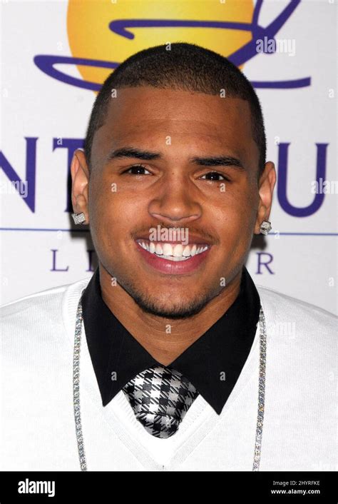 Chris Brown Attend The 2008 Clive Davis Pre Grammy Party Held At The