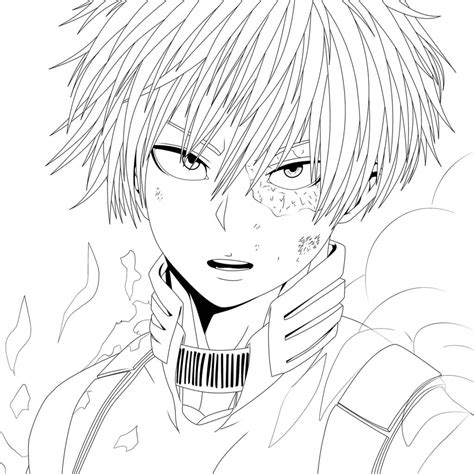 Shoto Todoroki Coloring Pages