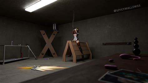 Rule 34 3d Basement Blindfold Bondage Buttplug Chains Cuffs Dildo Handcuffs Mercy Naked Naked