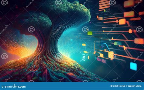Technology Network Digital Data Flow Artificial Intelligence Data