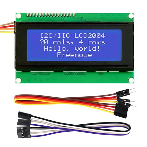 Freenove I2c Iic Lcd 2004 Module Twi Serial 20x4 Display Compatible With Arduino Raspberry Pi