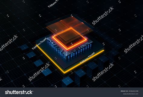 Micro Circuit Cpu Structure Power Line Stock Illustration Shutterstock
