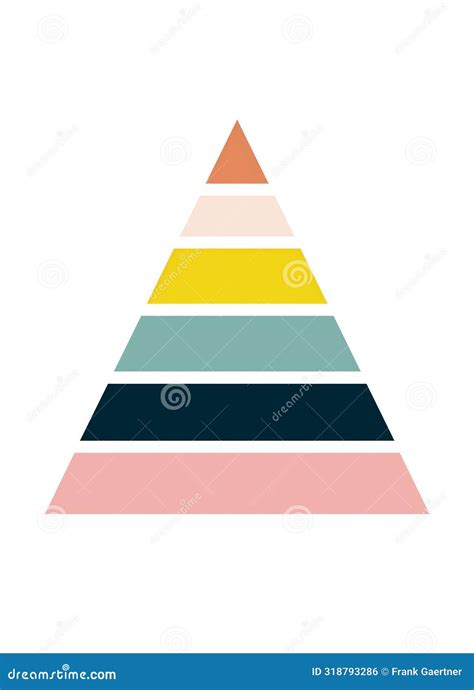 Contemporary Multi Tiered Triangle Illustration With A Matching Color Scheme Perfect For Modern