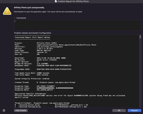 Affinity Photo 1103 Crashes V1 Bugs Found On Macos Affinity Forum
