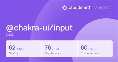 Chakra Uiinput 212 Npm Package Quality Cloudsmith Navigator