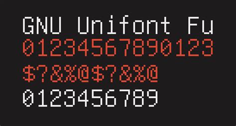 gnu unifont full free font what font is