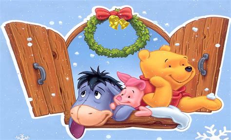 Download Celebrate Christmas With Winnie The Pooh Wallpaper