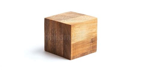 Educational Resource Close Up Of A Wooden Geometry Cuboid In High Resolution Stock Image