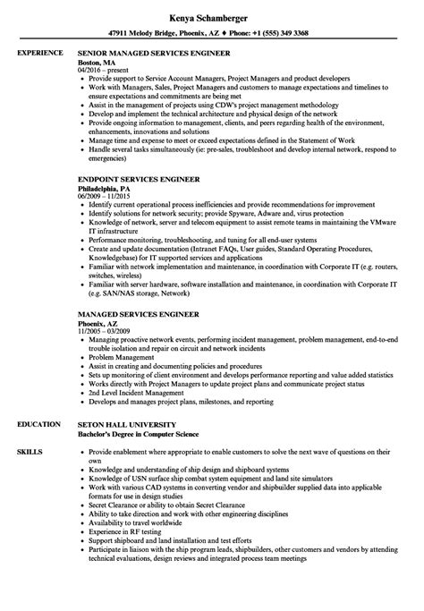 Services Engineer Resume Samples Velvet Jobs