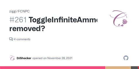 Toggleinfiniteammo Removed · Issue 261 · Zigcnpc · Github