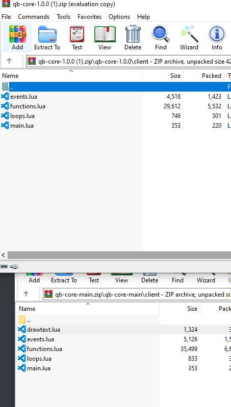 BUG Drawtext Lua Cilent Folder File Not Included In Latest Qbcore 1
