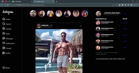 harsh veer singh on linkedin instagram instagramclone clonedusingjs