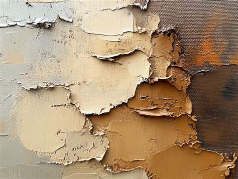 Textured Abstract Canvas With Earthy Tones And Thick Brush Strokes
