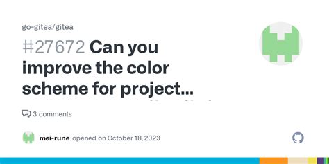 Can You Improve The Color Scheme For Project Management 能不能改进一下项目管理这块的颜色？ · Issue 27672 · Go