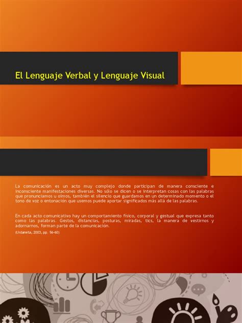 El Lenguaje Verbal Y Lenguaje Visual Pdf Comunicación