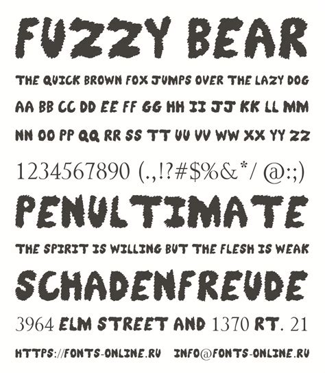 Fuzzy Bear Font