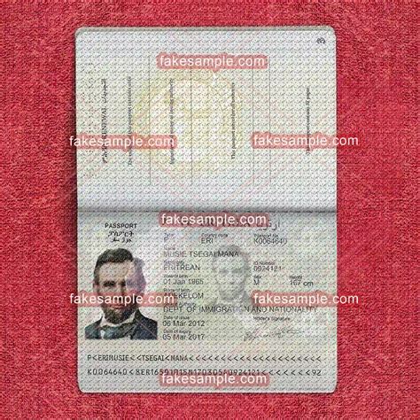 Eritrea Passport Fake Template 🚀