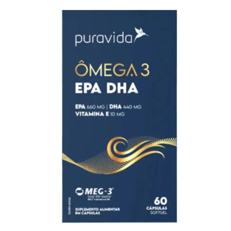 Ômega 3 60 Cáps Epa Dha Puravida Naturissima