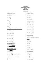 Physics Midterm 3 Pdf Physics 250 Physics With Calculus I Fall 2016 Skyline College Formula