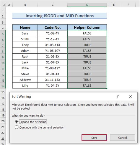 How To Sort Odd And Even Numbers In Excel Easy Examples