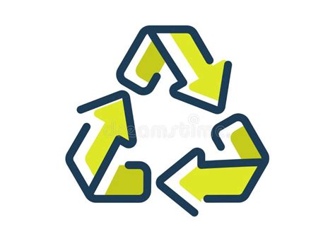 Recycle Eco Ecology Environment Single Isolated Icon With Dash Or Dashed Line Style Stock Vector