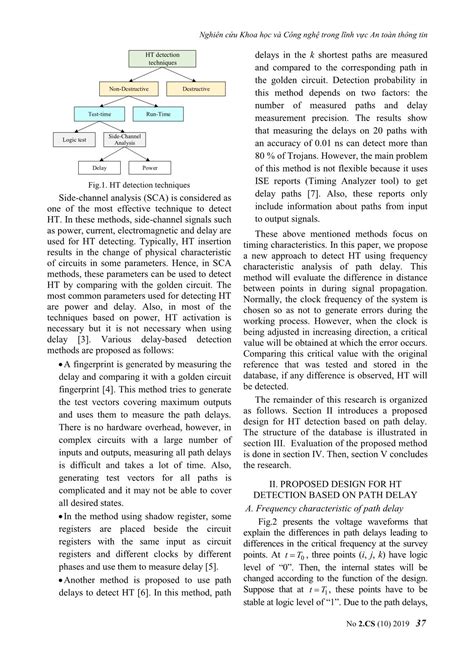 Hardware Trojan Detection Technique Using Frequency Characteristic