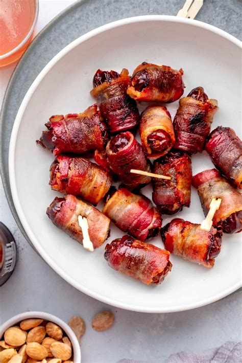 Bacon Wrapped Dates With Almonds 3 Ingredients