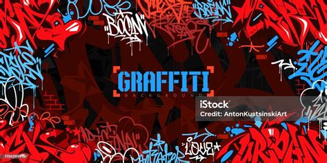 트렌디한 다채로운 추상 도시 스타일 힙합 그래피티 스트리트 아트 벡터 일러스트레이션 배경 거리 아티스트에 대한 스톡 벡터 아트