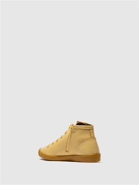 Lace Up Ankle Boots Isleeniii747 Lt Yellow W Dk Yellow Sole Softinos