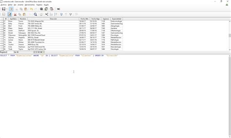 subconsultas con SQL en LibreOffice Base XXVIII Programación de libre uso