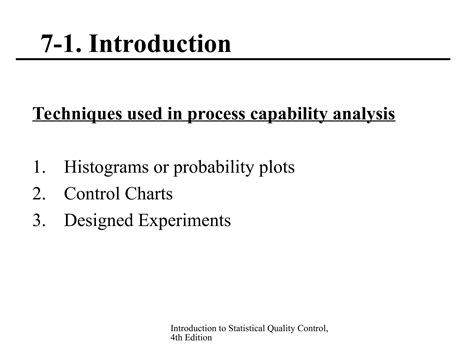 Introduction To Statistical Quality Control Ppt Science
