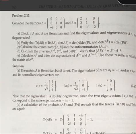 Solved How Are There 2 Different Eigenvectors For The Same Chegg Com