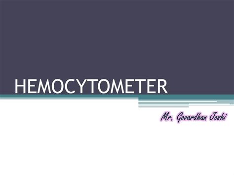 Hemocytometer Pptx