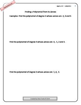 Entire Polynomials Unit Algebra By Mr Franks TpT