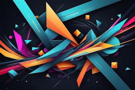 Premium Photo Abstract Dynamic Geometric Background