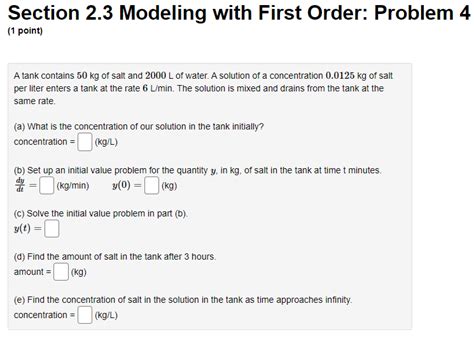 Solved Section 2 3 Modeling With First Order Problem 4 1
