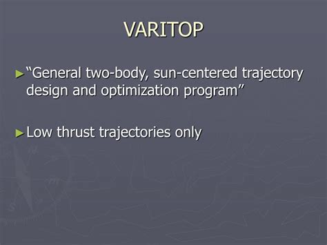 Ppt Copernicus A Generalized Trajectory Design And Optimization System Powerpoint