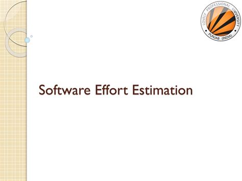 PPT Software Effort Estimation Techniques And Challenges In Project Management PowerPoint