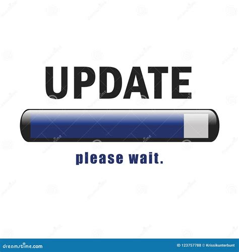 Update Updating Software Please Wait Stock Vector Illustration Of